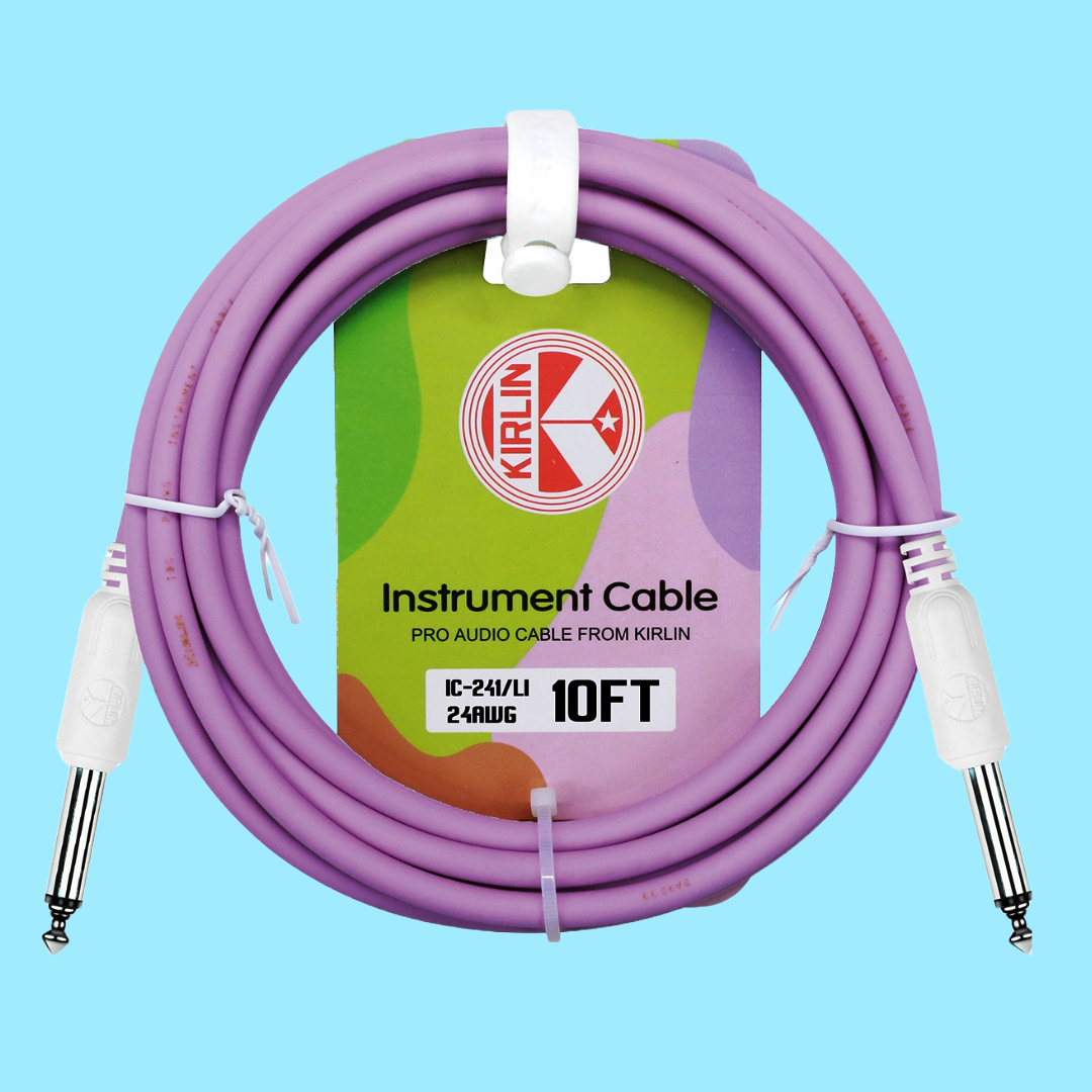 Kirlin Instrument Cable Lilac Purple - 10ft (3 Metre) – Music2u.com.au