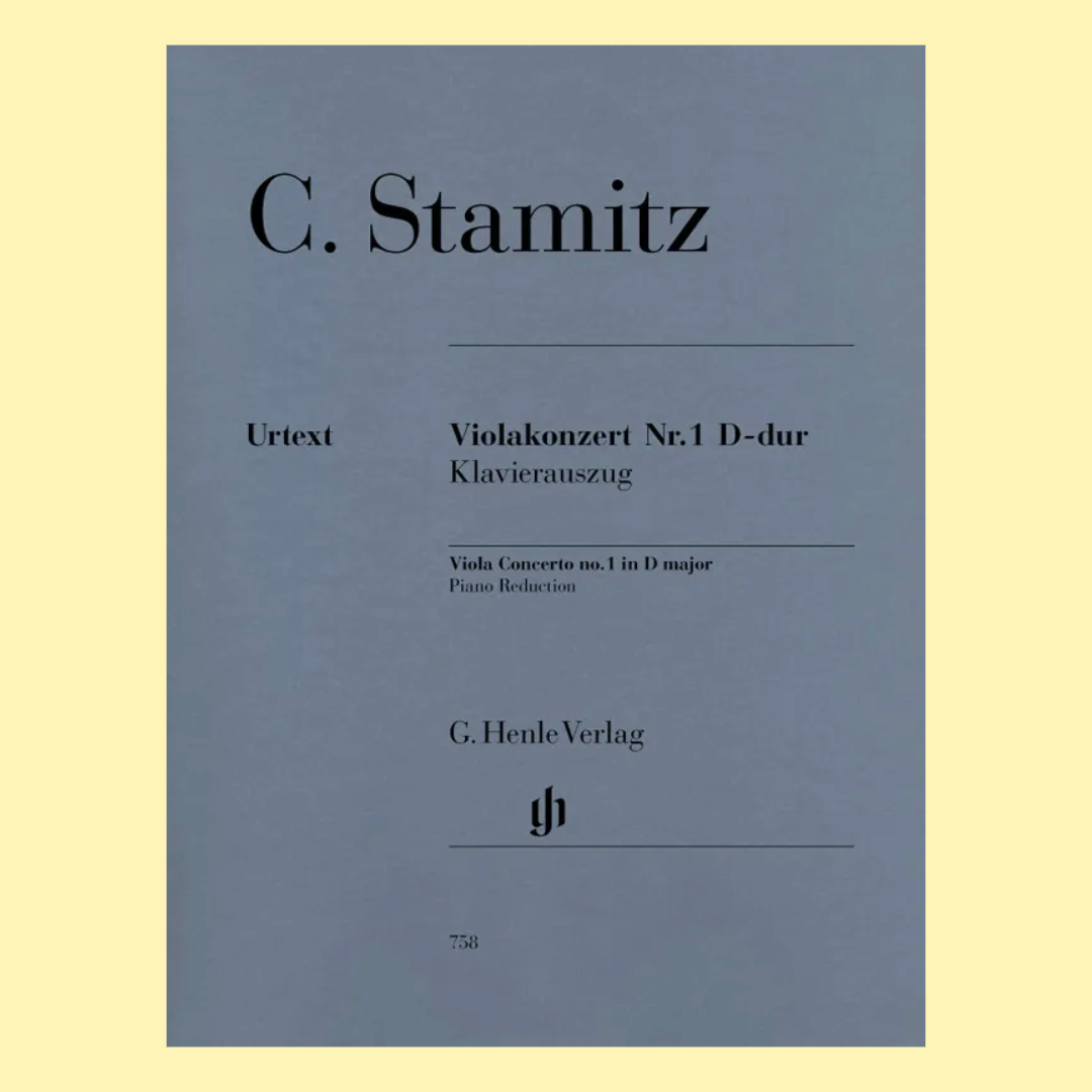 Stamitz - Concerto No 1 D Viola with Piano Accompaniment – Music2u.com.au