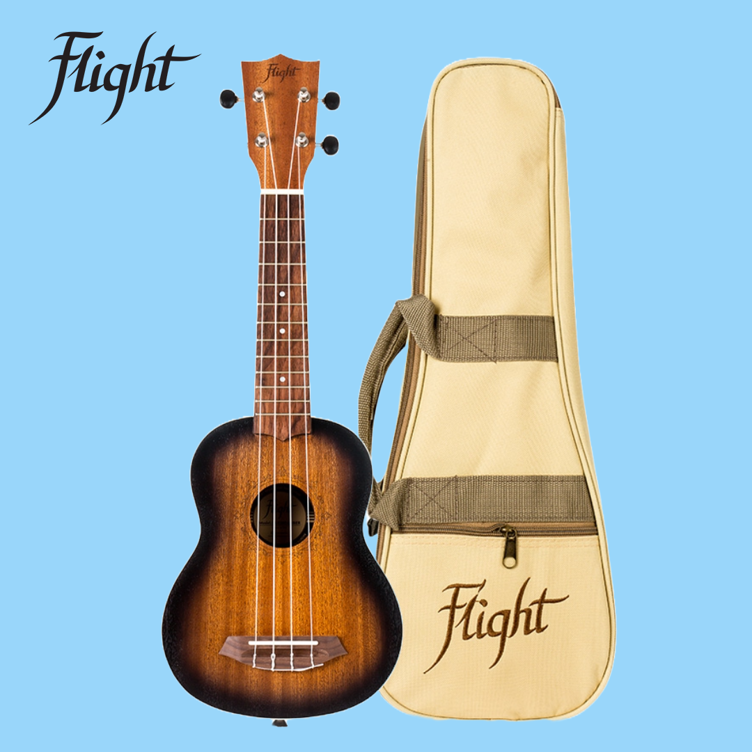 Flight NUS380 Amber Soprano Ukulele with Gig Bag – Music2u.com.au