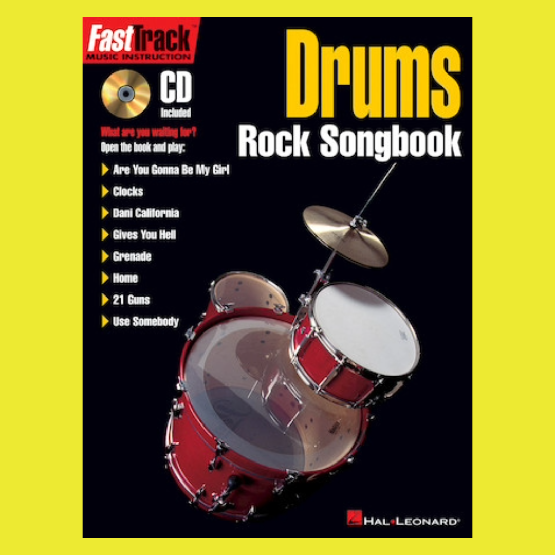 FastTrack Drums Rock Songbook (Book/CD) – Music2u.com.au