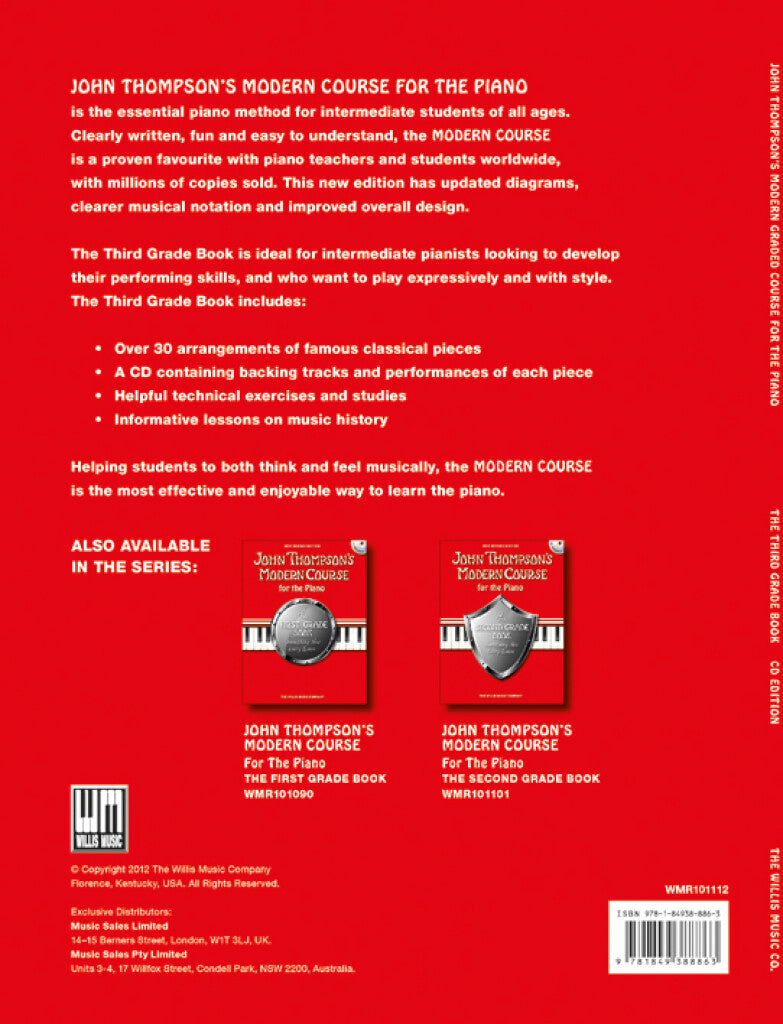 John Thompson's Modern Course for the Piano - Grade 3 Book/Cd – Music2u ...