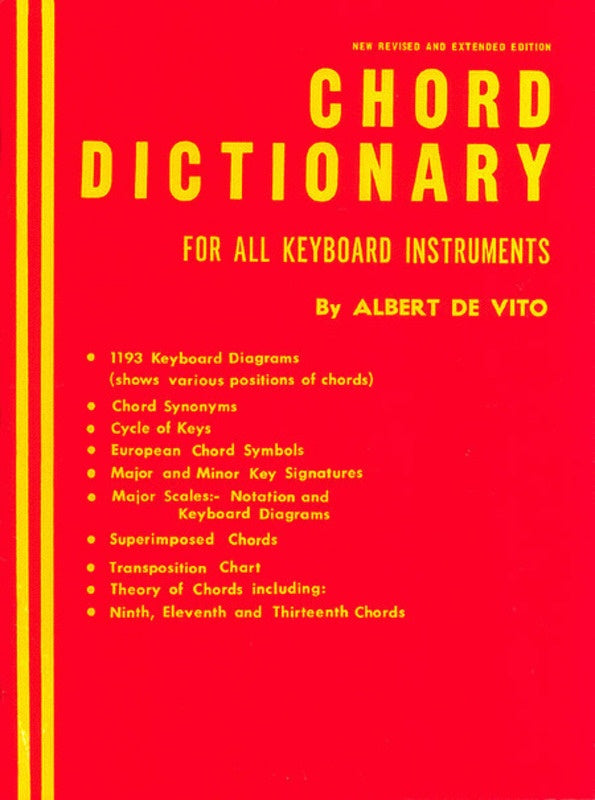 Chord Dictionary All Keyboard Instrument – Music2u.com.au