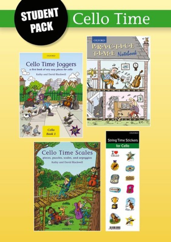 Cello Time Student Pack - Starter Pack for Cello Players (Books & Stic ...