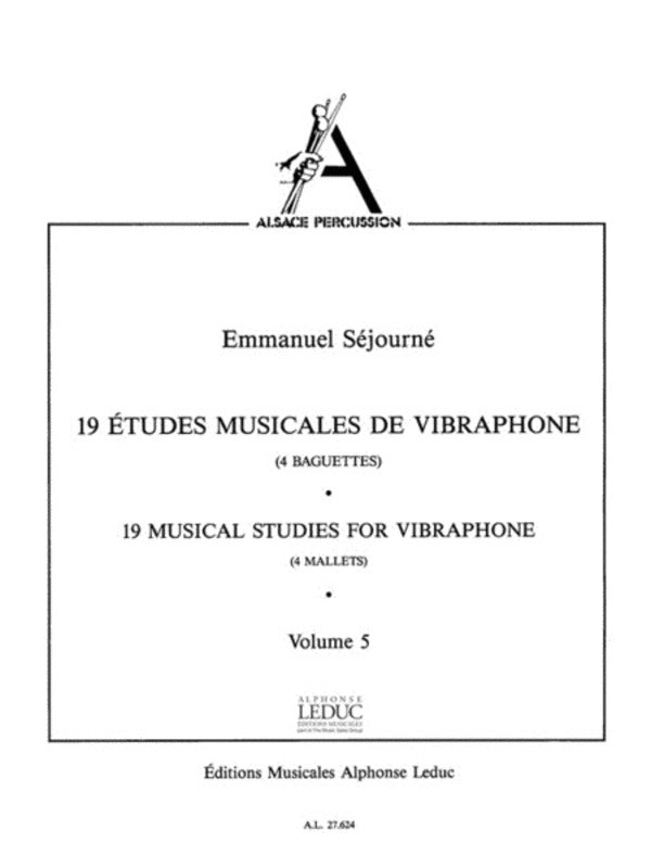 19 Musical Studies For Vibraphone Book – Music2u.com.au