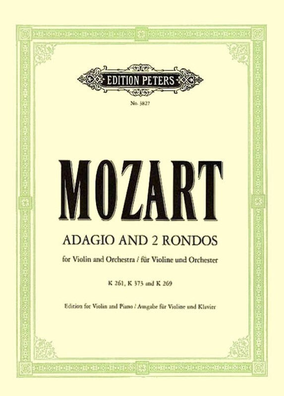 Mozart - Adagio K261 & Rondos K269 K373 Violin/Piano – Music2u.com.au