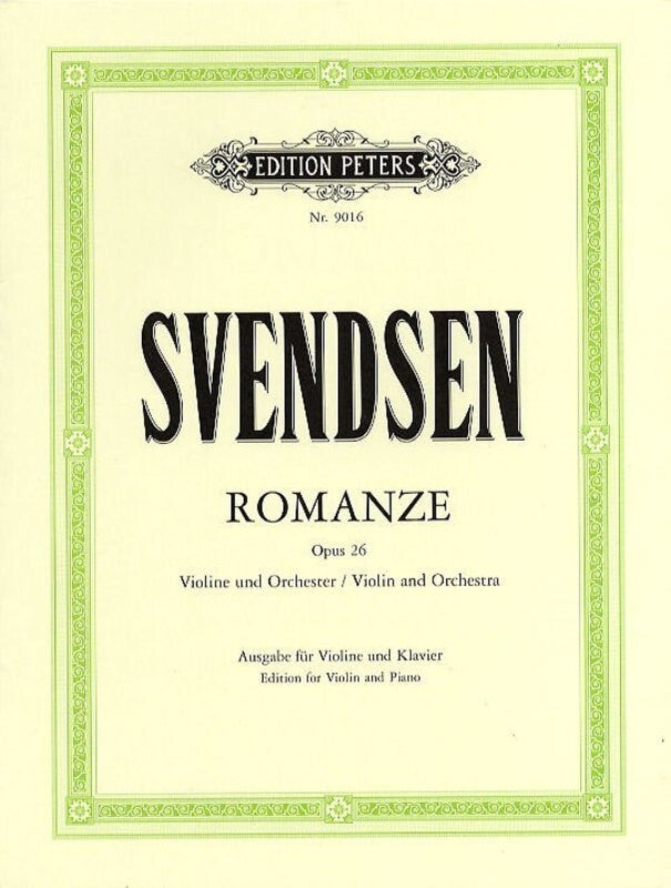 Svendsen - Romance G Major Op 26 Violin/Piano – Music2u.com.au