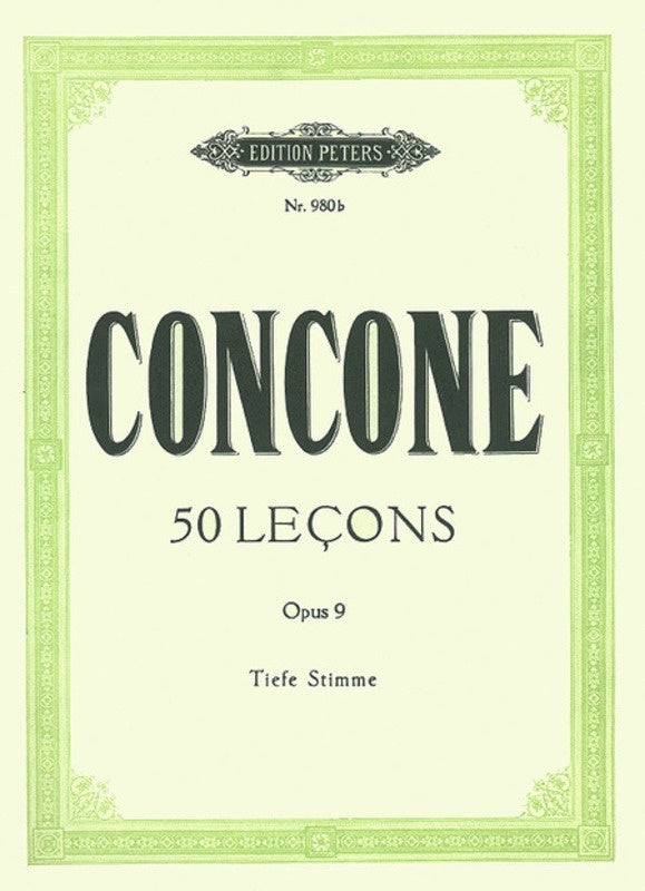 Concone - 50 Lessons Op 9 Low Voice – Music2u.com.au