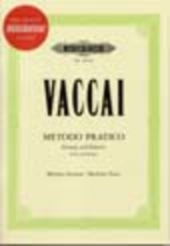 Vaccai - Practical Method Medium Voice Book/CD – Music2u.com.au